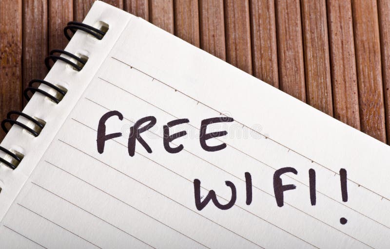 Free Wifi Wiritten on Paper Stock Illustration - Illustration of ...