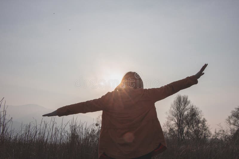 Free Woman in Nature. in Fall Editorial Stock Image - Image of model ...