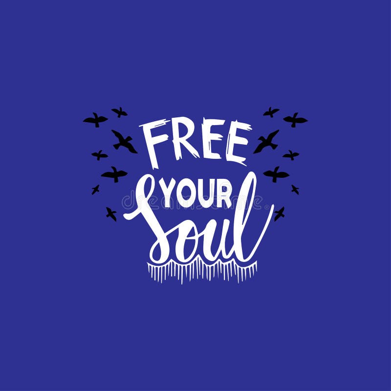 FREE You Soul Beautiful White Text Design and Blue Background Stock ...
