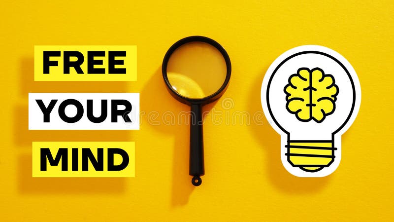 Free Your Mind is Shown Using the Text Stock Photo - Image of text ...