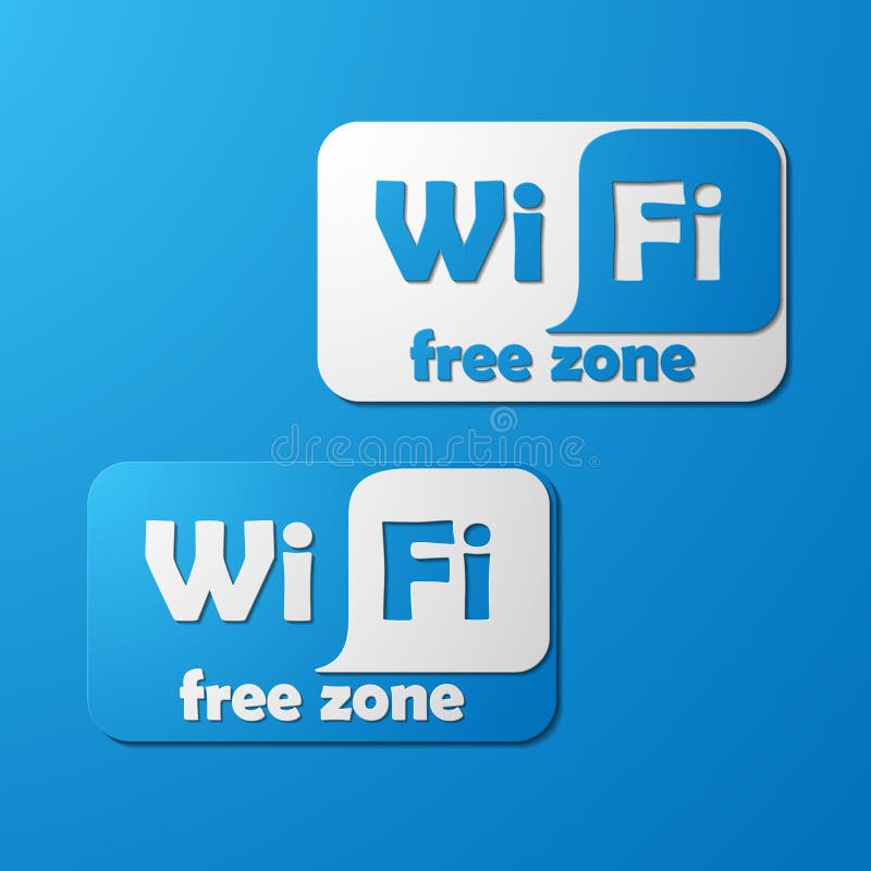 Free Zone wi-fi, sticker stock vector. Illustration of paper - 37237287