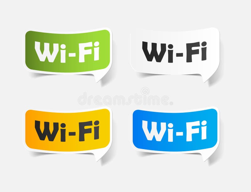 Free Zone wi-fi, sticker stock vector. Illustration of element - 37506830