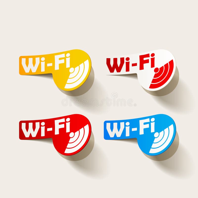 Free Zone wi-fi, sticker stock vector. Illustration of communication ...