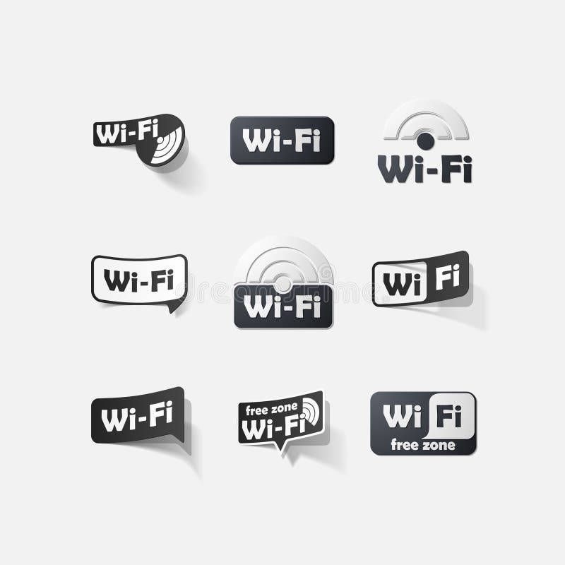 Free Zone wi-fi, sticker stock vector. Illustration of service - 37807357