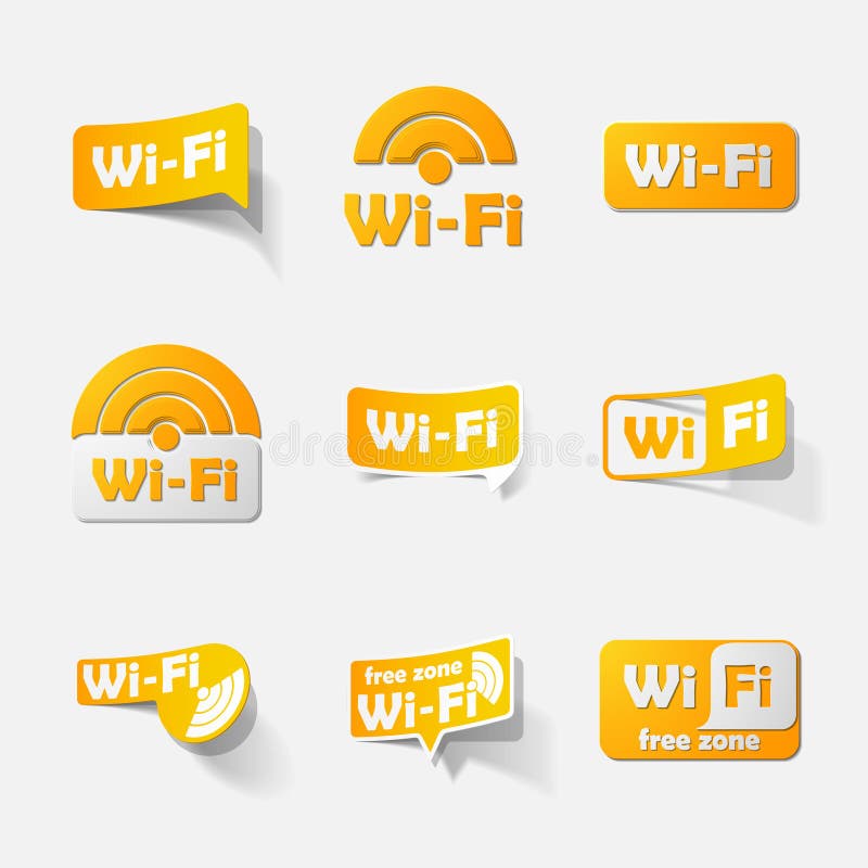 Free Zone wi-fi, sticker stock vector. Illustration of computer - 37807371