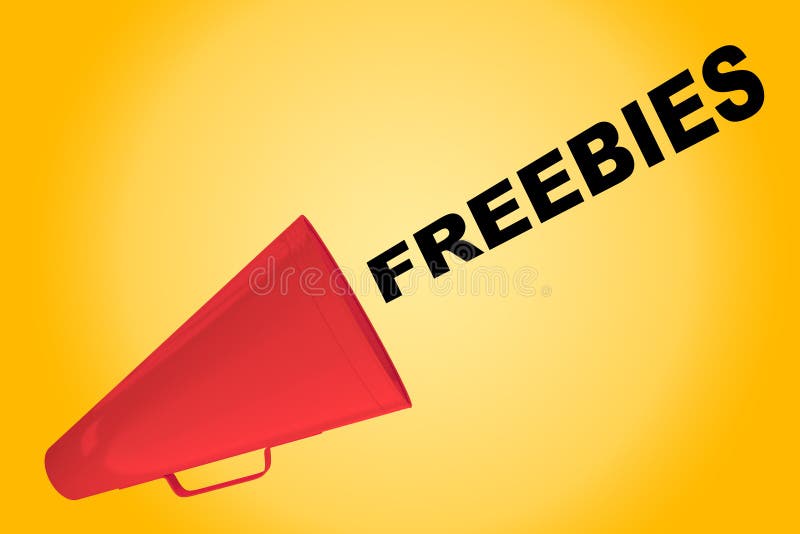 Freebies - Advertisement Concept Stock Illustration - Illustration of ...