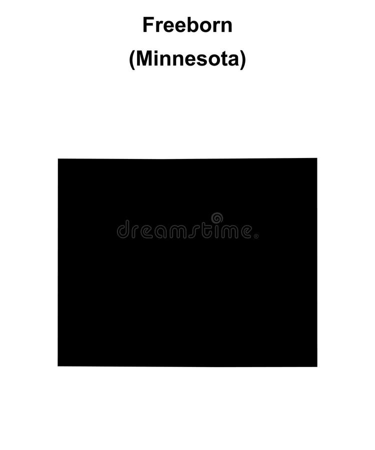 Freeborn outline map stock vector. Illustration of icon - 361610363