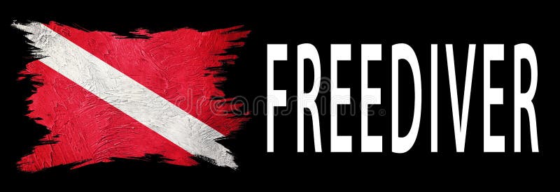 Freediver, Diver Down Flag, Scuba Flag Stock Illustration ...