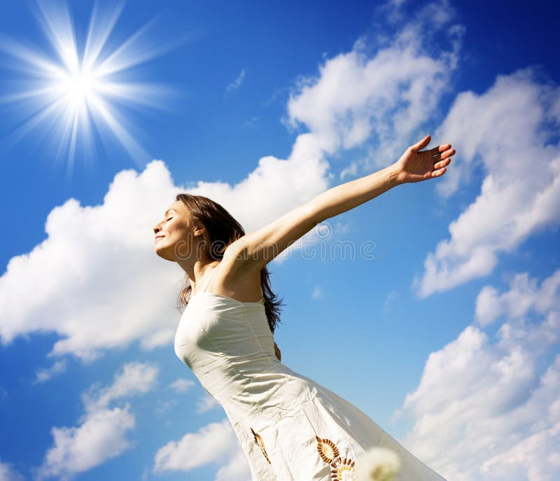 Freedom Concept stock photo. Image of clouds, color, human - 14318308