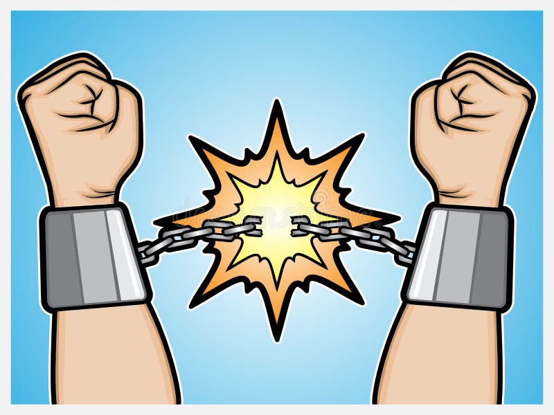 Hands Breaking Free Chains Stock Illustrations – 70 Hands Breaking Free ...