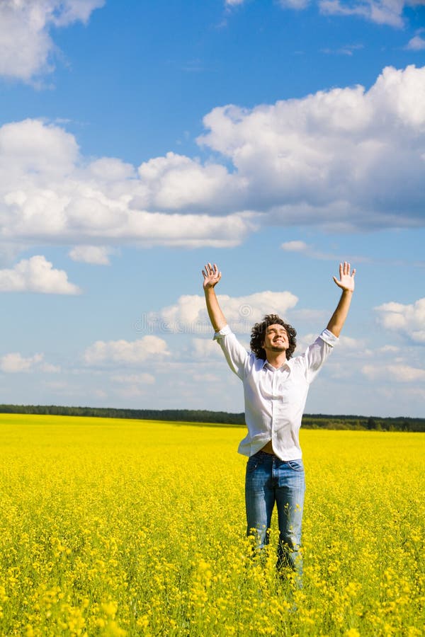 Joy and freedom stock image. Image of happy, person, enjoymant - 22465505