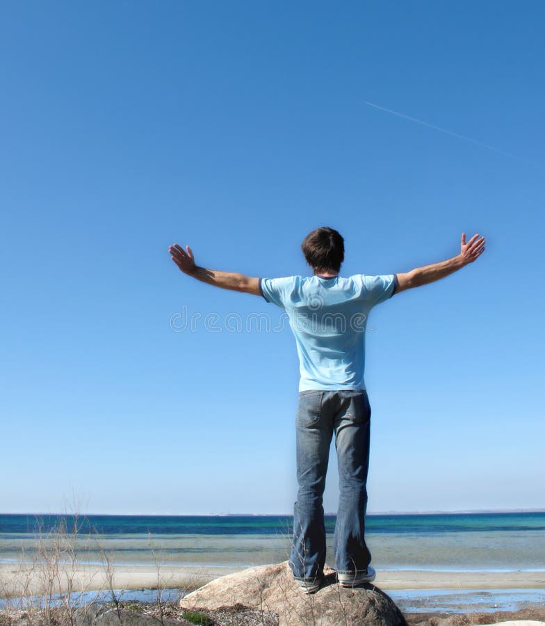 Freedom stock photo. Image of copy, rock, raised, field - 8987706