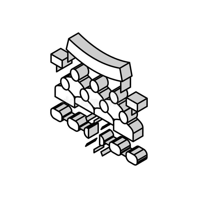 Freedom of Assembly Isometric Icon Vector Illustration Stock Vector ...