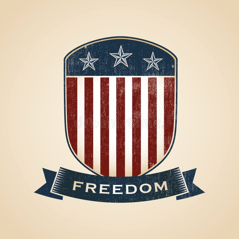 Freedom Badge. Vector Illustration Decorative Design Stock Vector ...
