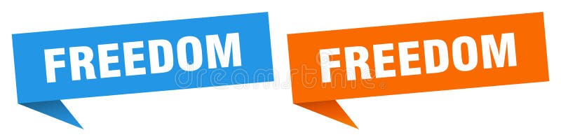 Freedom Banner. Freedom Speech Bubble Stock Vector - Illustration of ...