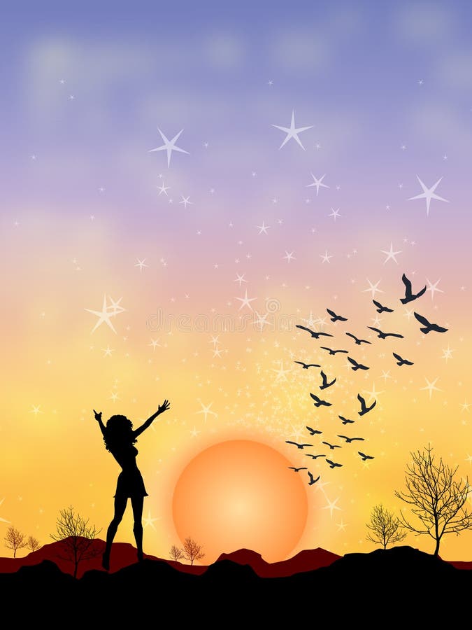 Freedom concept stock illustration. Illustration of life - 24039154