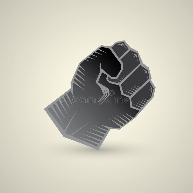 Freedom Concept. Vector Red Fist Icon. Stock Vector - Illustration of ...