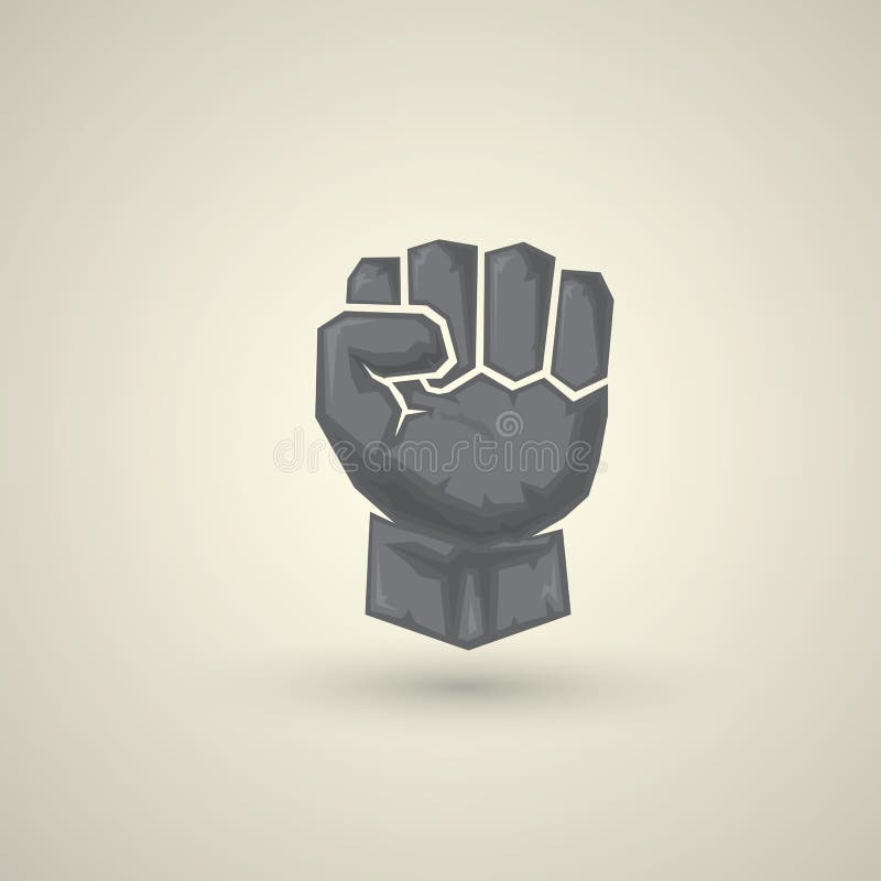 Freedom Concept. Vector Red Fist Icon. Stock Vector - Illustration of ...