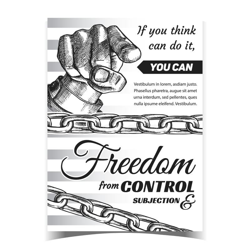 Freedom from Control Advertising Poster Vector Stock Vector ...