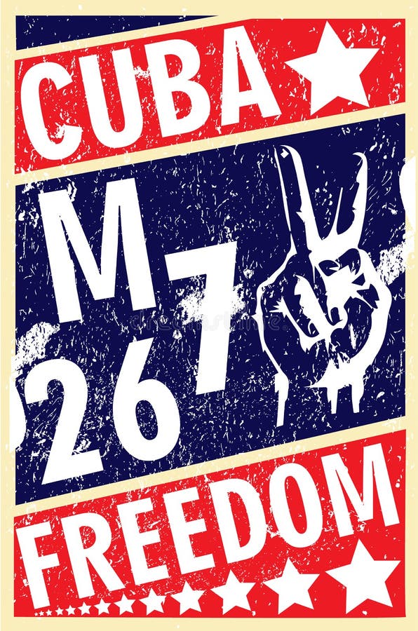 Freedom Cuba stock vector. Illustration of motion, grunge - 47707959