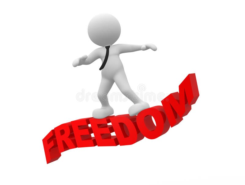 Freedom stock illustration. Illustration of person, jumping - 46913300