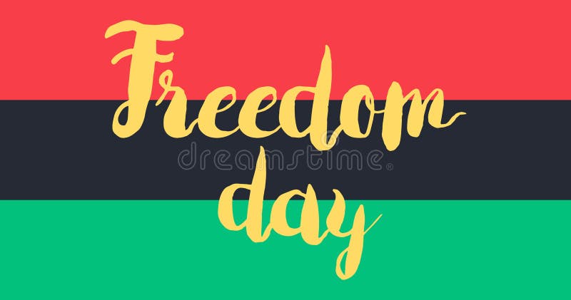 Freedom Day with Flag stock illustration. Illustration of celebration ...
