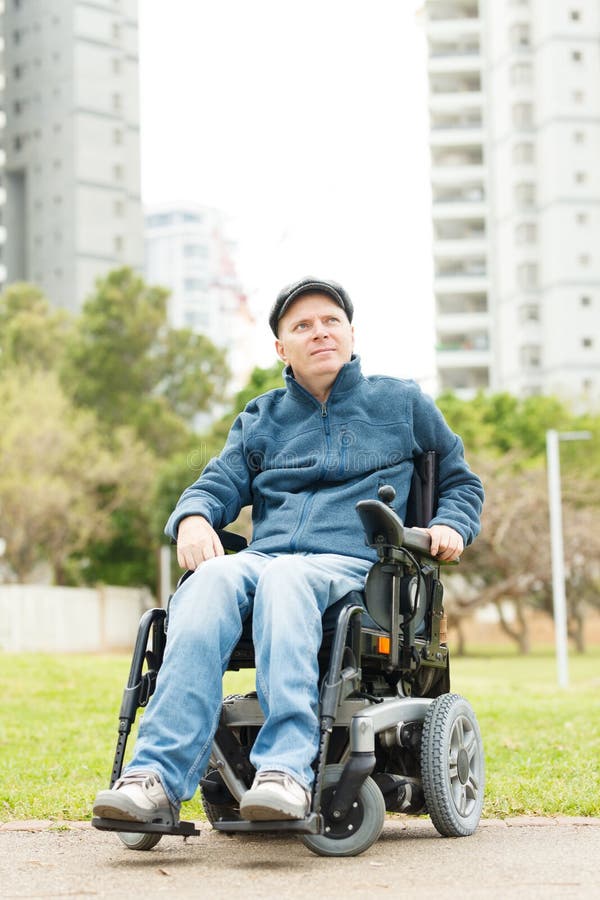 Freedom of disabled man stock image. Image of blue, happy - 111586309