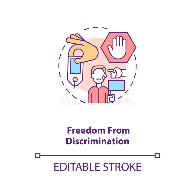 Freedom from Discrimination Concept Icon Stock Vector - Illustration of ...