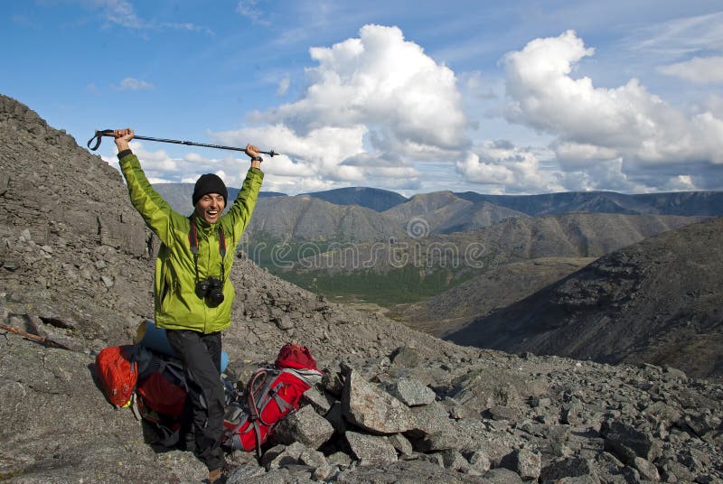 Freedom feeling! stock photo. Image of hiking, climb - 38328084