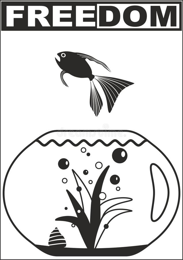 Freedom - Fish stock vector. Illustration of fishing - 18496245