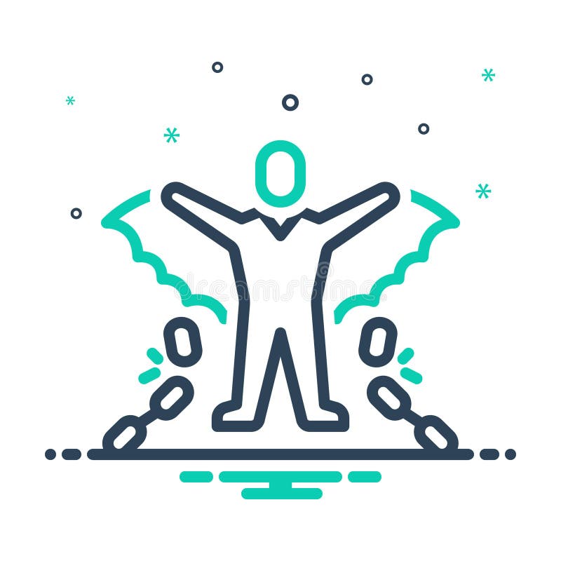 Mix Icon for Freedom, Independence and Self Stock Vector - Illustration ...