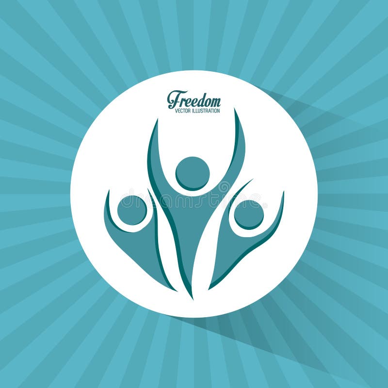 Freedom icons design stock vector. Illustration of happy - 63076245