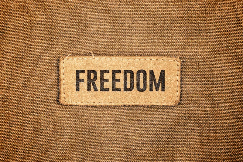 Freedom Leather Label Tag stock photo. Image of label - 46879476