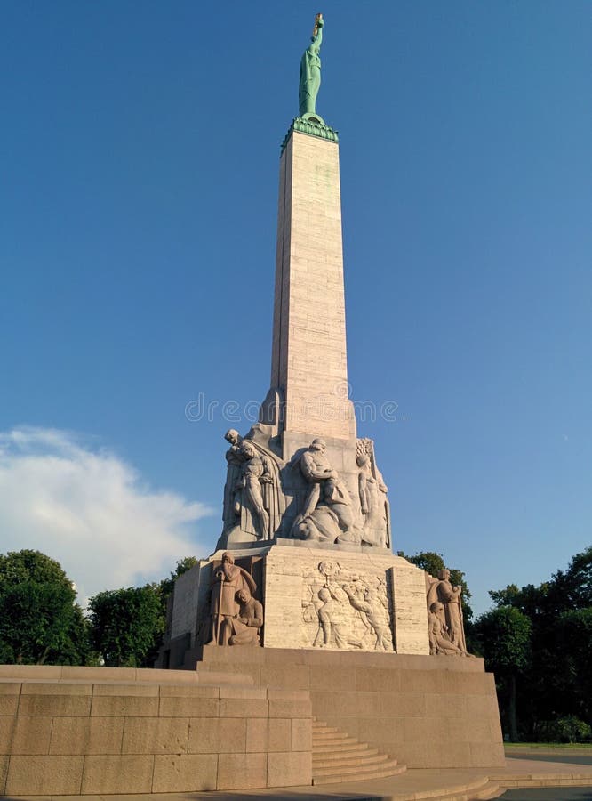 Freedom Monument Monument in Riga Stock Image - Image of freedom, park ...