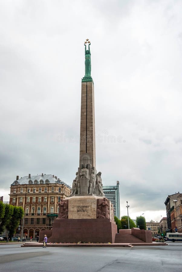 Freedom Monument, Riga, Latvia Stock Photo - Image of country, capital ...