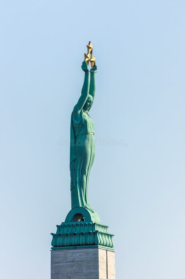 The Freedom Monument in Riga, Latvia Editorial Stock Photo - Image of ...