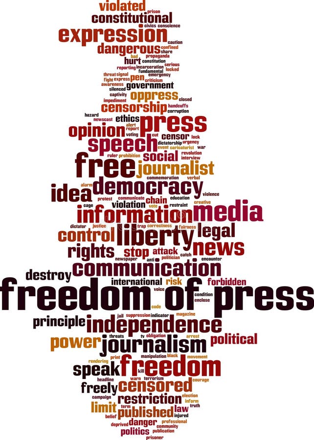 Freedom of Press Word Cloud Stock Vector - Illustration of news, control: 288465630