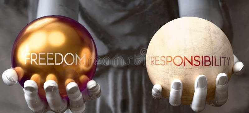 Freedom or Responsibility - Decide between Two Options Stock Photo ...