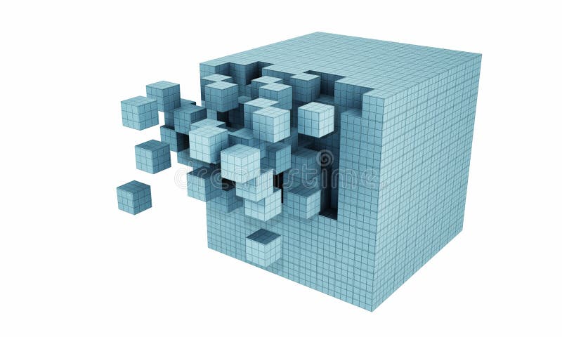 Components of a white cube stock image. Image of shape - 253445889