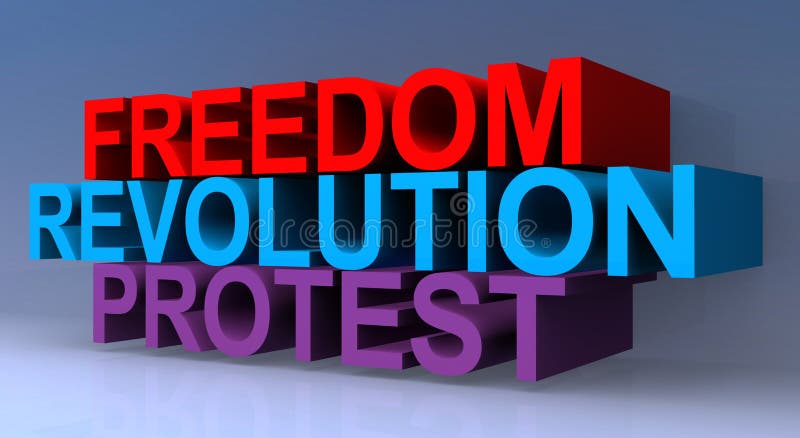 Freedom revolution protest stock illustration. Illustration of graffiti ...