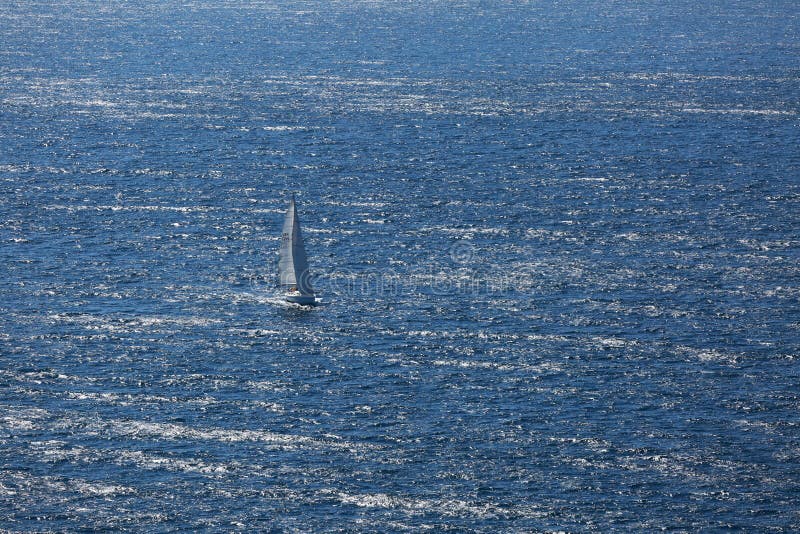 Freedom Sailing with a Boat in the Sea Water Stock Photo - Image of ...