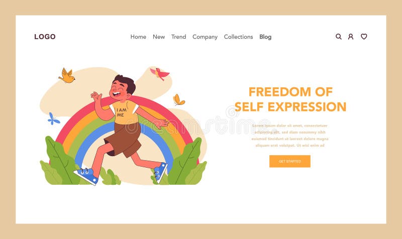 Freedom of Self Expression Concept Stock Vector - Illustration of ...