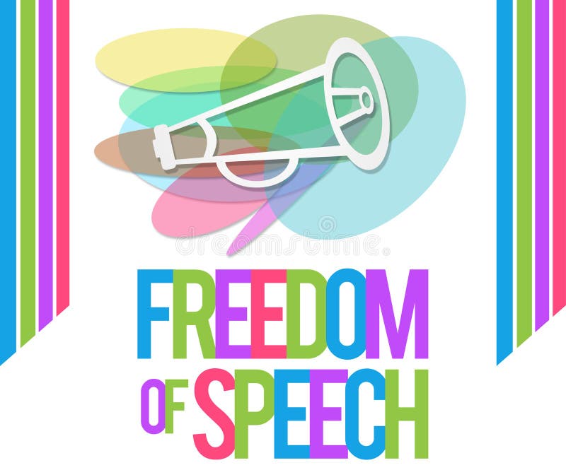 Freedom of Speech Professional Colorful Stock Illustration ...