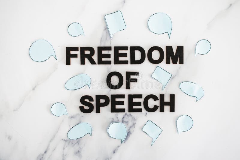 Freedom of Speech Text Surrounded by Group of Different Comic Bubbles ...
