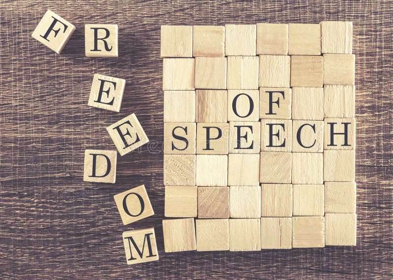 Freedom of Speech message stock photo. Image of cubes - 61411230