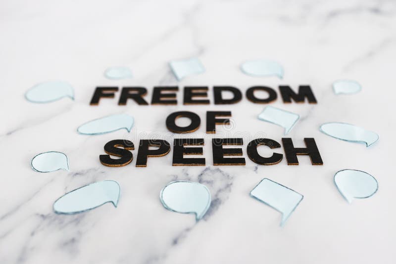 Freedom of Speech Text Surrounded by Group of Different Comic Bubbles ...