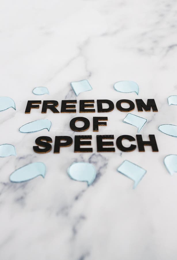 Freedom of Speech Text Surrounded by Group of Different Comic Bubbles ...
