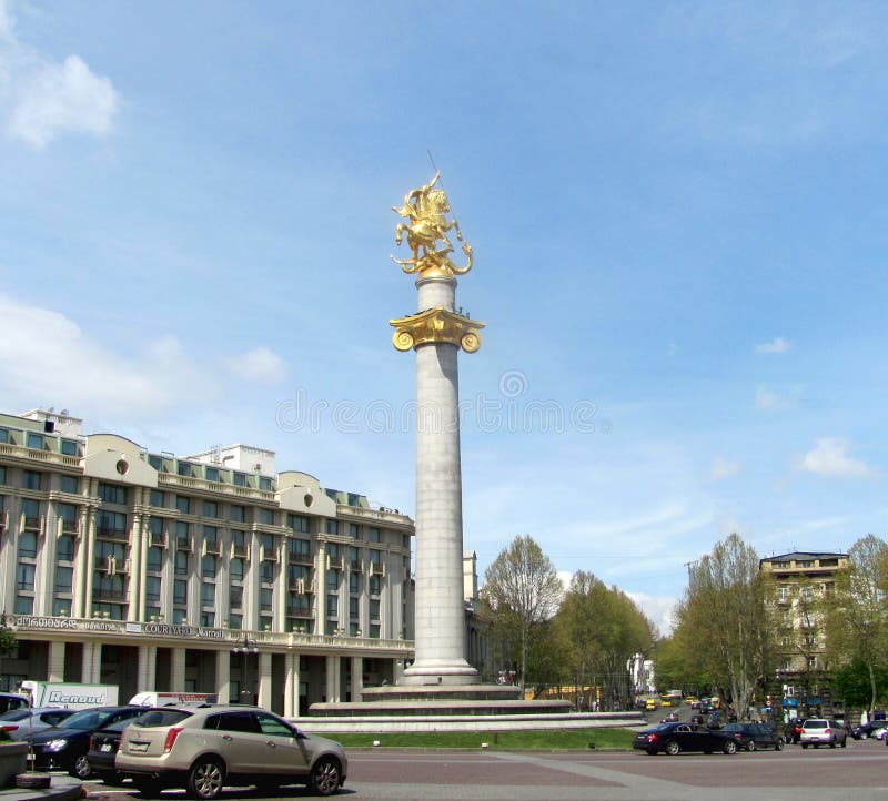 Freedom Square in Tbilisi Georgia Editorial Photo - Image of scene ...