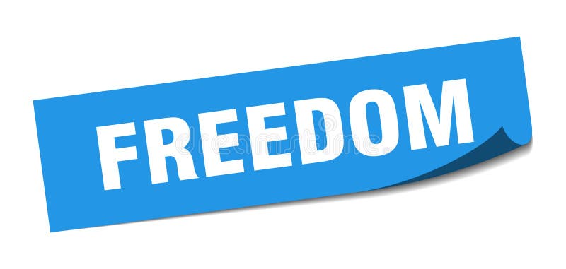 Freedom Sticker. Freedom Square Isolated Sign Stock Vector ...