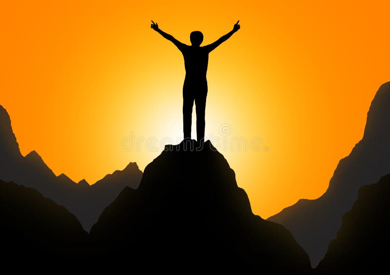 Freedom and success stock illustration. Illustration of hand - 71977412